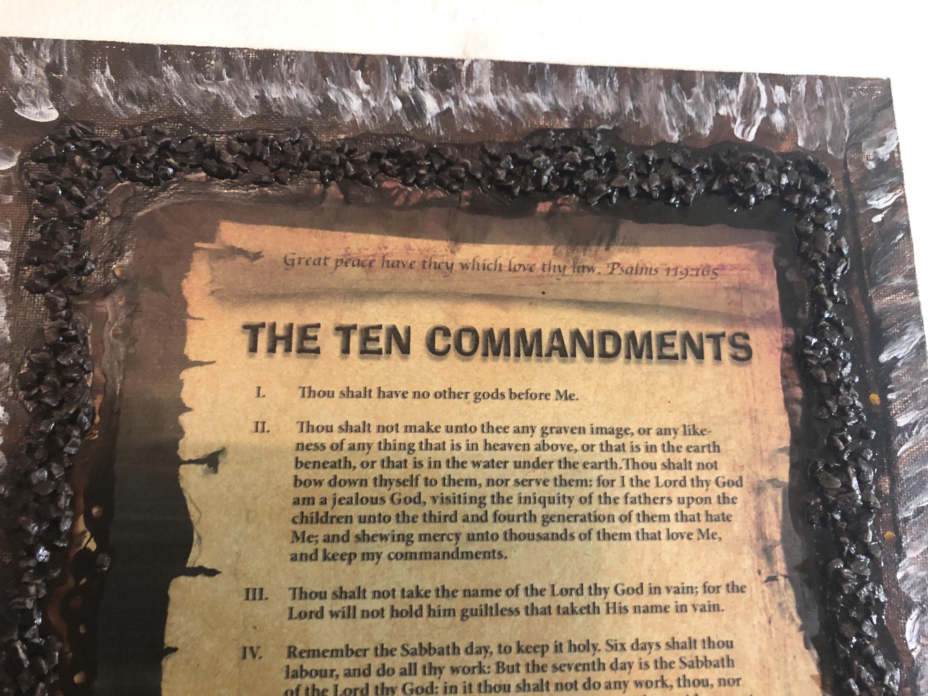 The Ten Commandments King James Version - Etsy