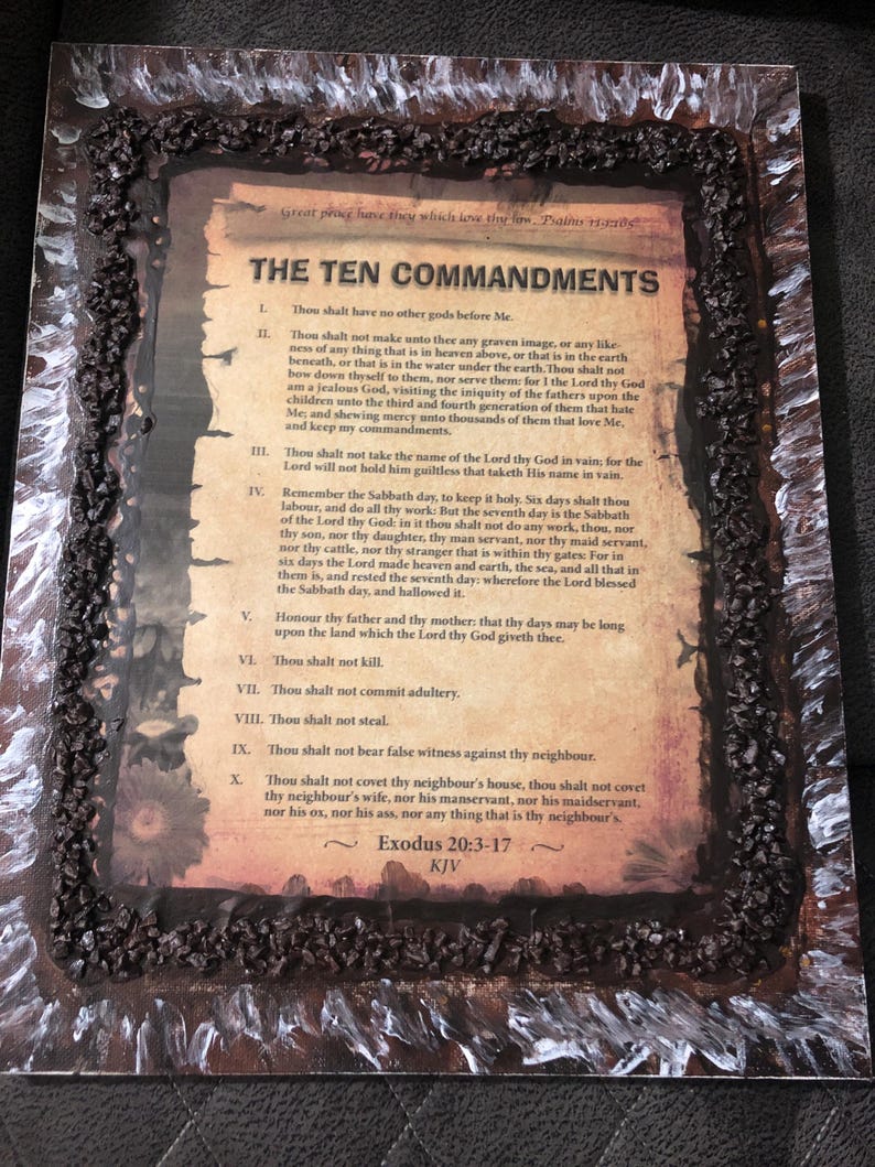 The Ten Commandments King James Version - Etsy
