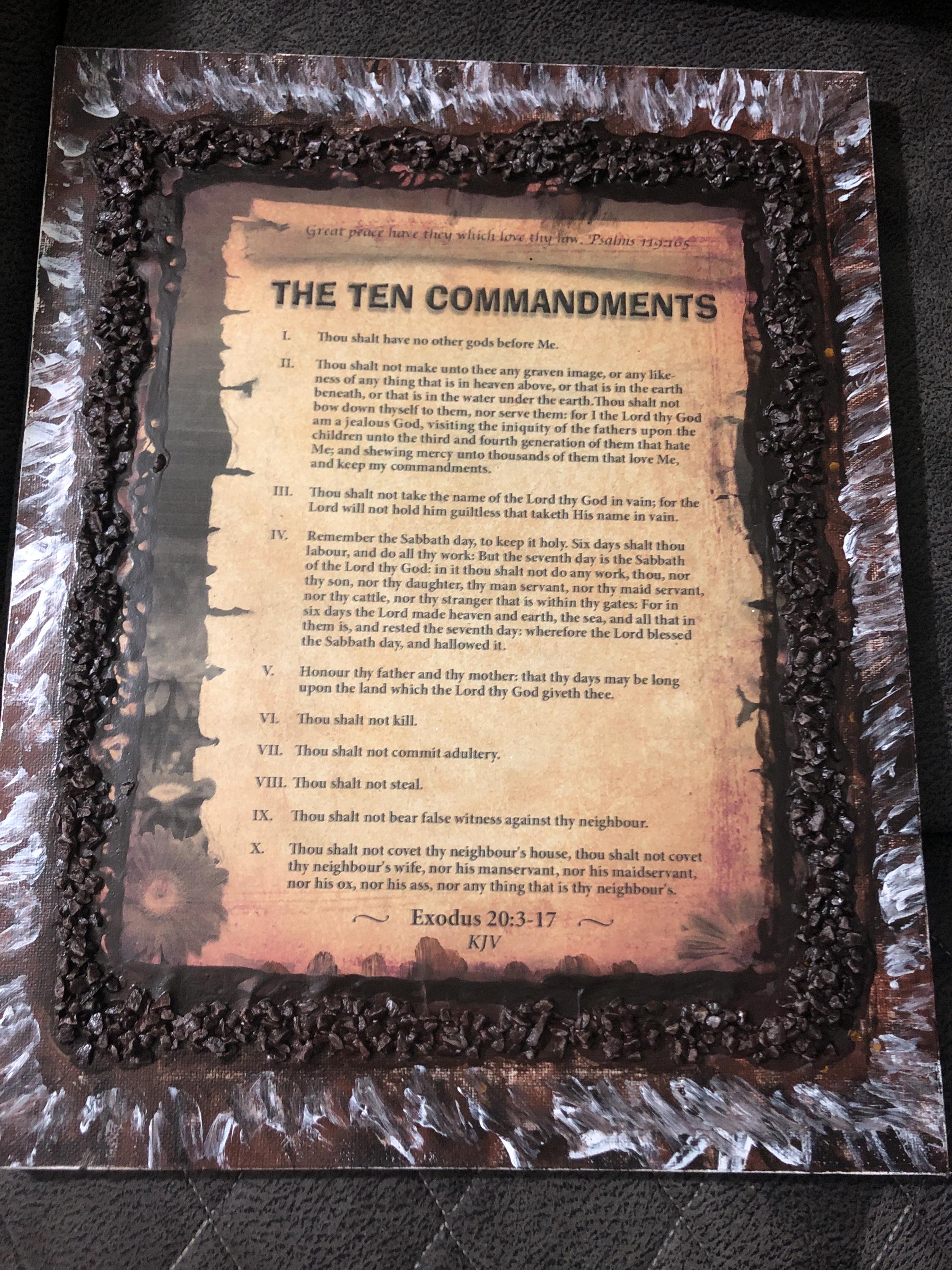 The Ten Commandments King James Version - Etsy