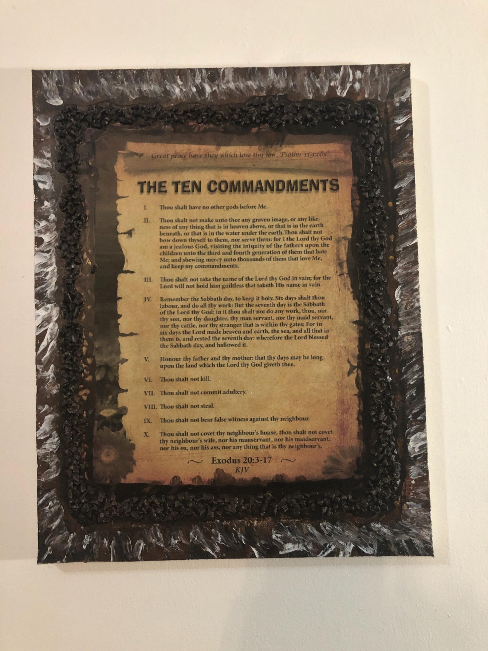 The Ten Commandments King James Version Poster - Etsy
