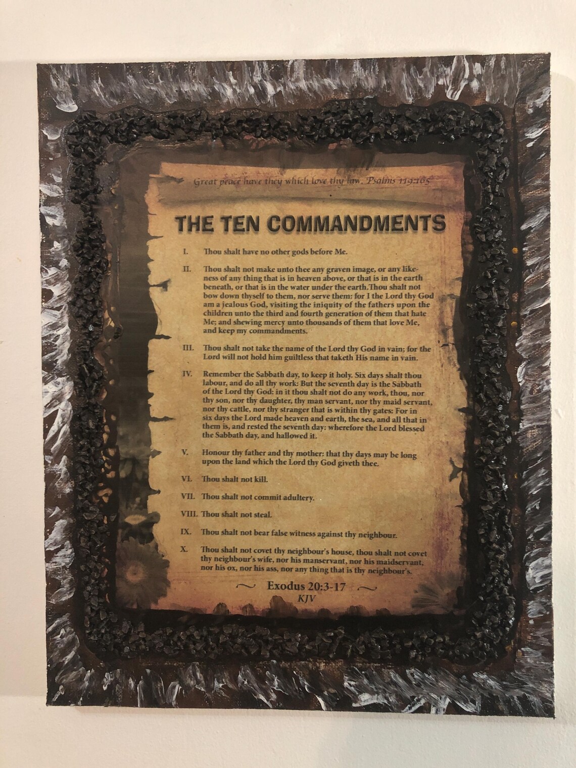 The Ten Commandments King James Version Poster - Etsy