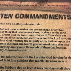The Ten Commandments King James Version - Etsy