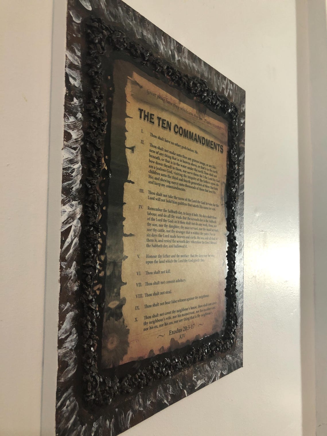The Ten Commandments King James Version Poster - Etsy