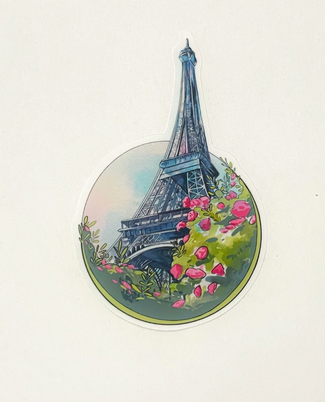 Eiffel Tower Sticker, 4”x2.5” Waterproof, Scratch Resistant, Vinyl ...