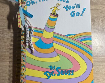 Oh the Places You'll Go Recycled Journal, Storybook Journal, Graduation ...