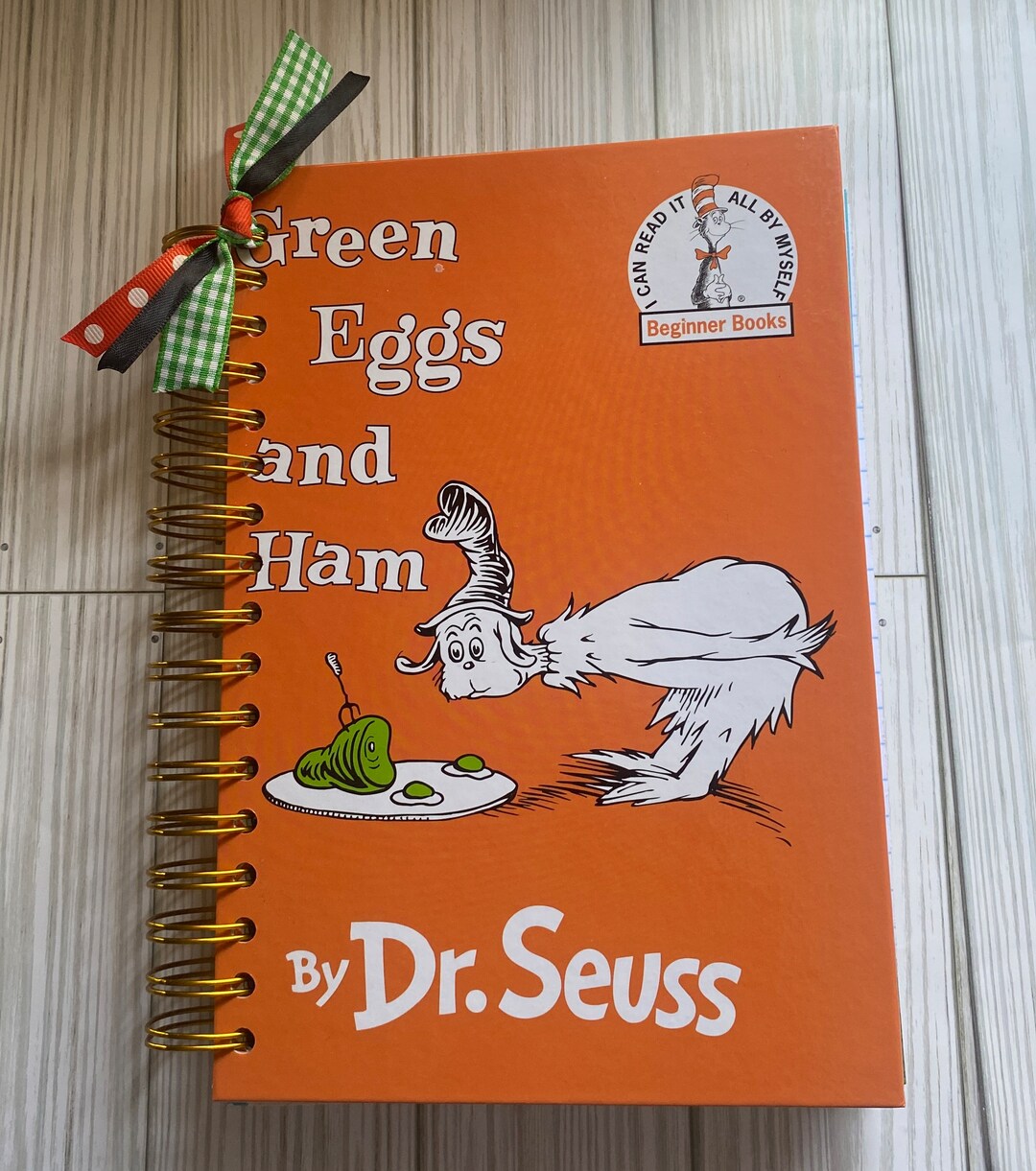 Green Eggs and Ham Upcycled Journal - Etsy
