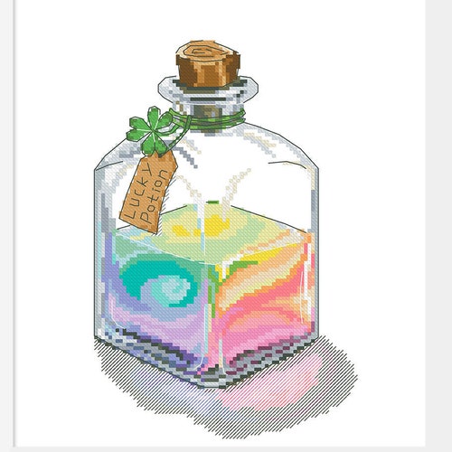Lucky Potion Cross Stitch Pattern St. Patrick's Day Design - Etsy