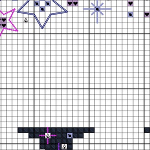 Star Monogram V Cross Stitch Pattern Letter V Cross Stitch Design Star ...
