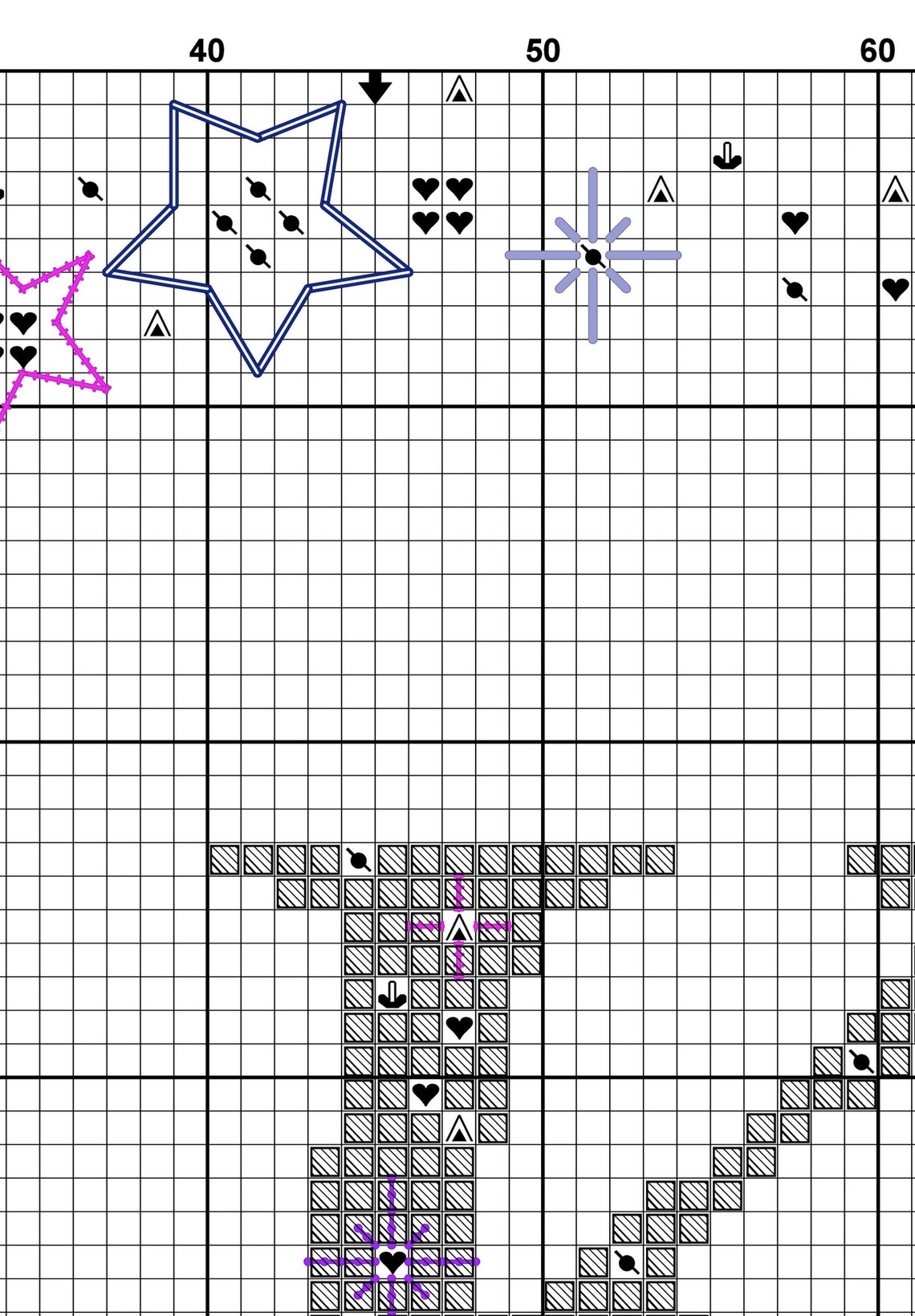 Star Monogram K Cross Stitch Pattern Letter K Cross Stitch | Etsy