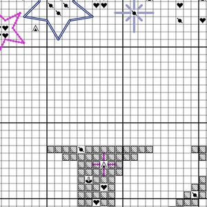 Star Monogram K Cross Stitch Pattern Letter K Cross Stitch Design Star ...