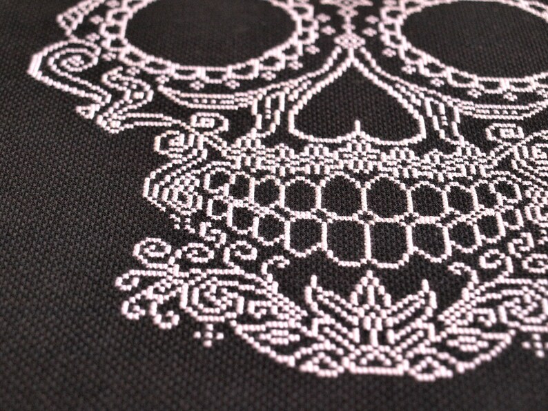 White Skull Cross Stitch Pattern Sugar Skull Cross Stitch - Etsy