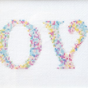 Love Sign Cross Stitch Pattern: Colorful Modern Design (PDF Pattern) - Etsy