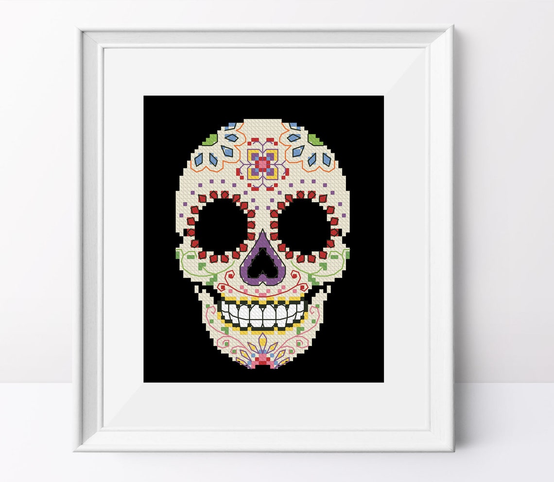 Three Skulls Set Cross Stitch Pattern Human Skull Decor Skull | Etsy