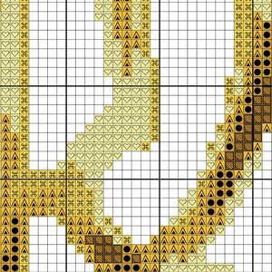 Golden Tryzub Cross Stitch Pattern Coat of Arms of Ukraine Cross Stitch ...