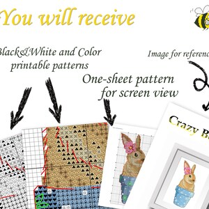 Bunny With Pink Flower Cross Stitch Pattern Cute Cross Stitch Easter ...