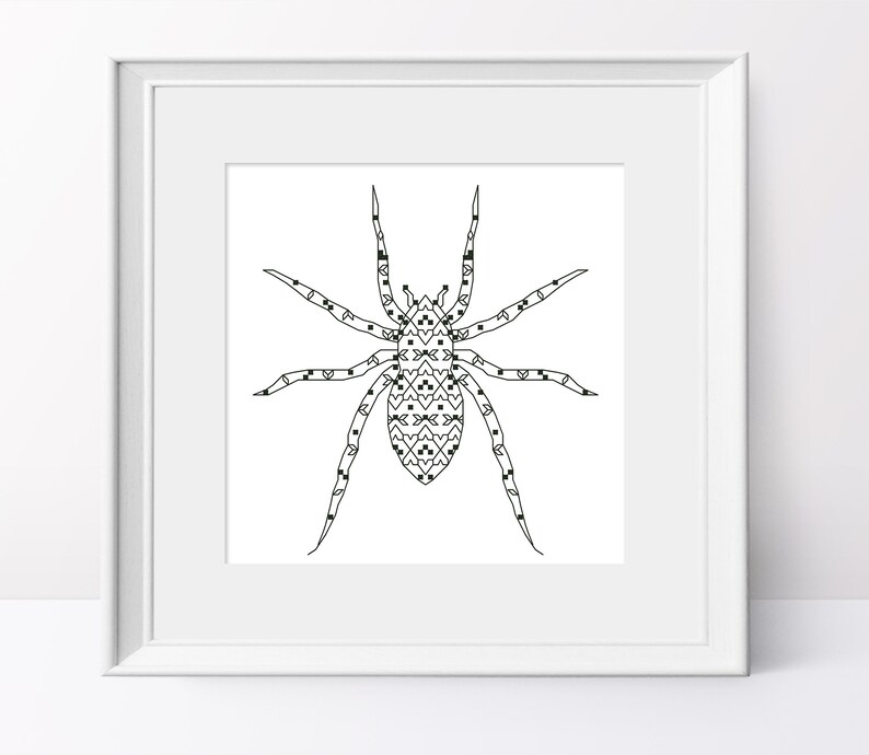 Lace Spider Cross Stitch Pattern Halloween Cross Stitch Design - Etsy