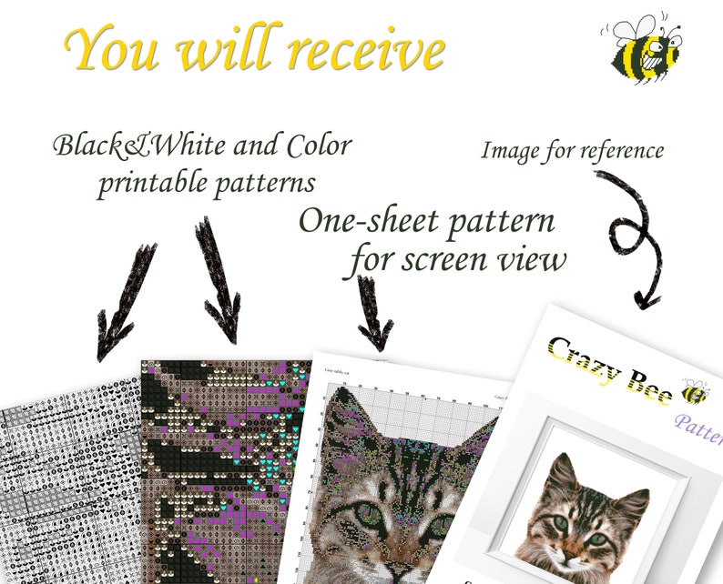 Gray Tabby Cat Cross Stitch Pattern Cat Portrait Design Animal - Etsy