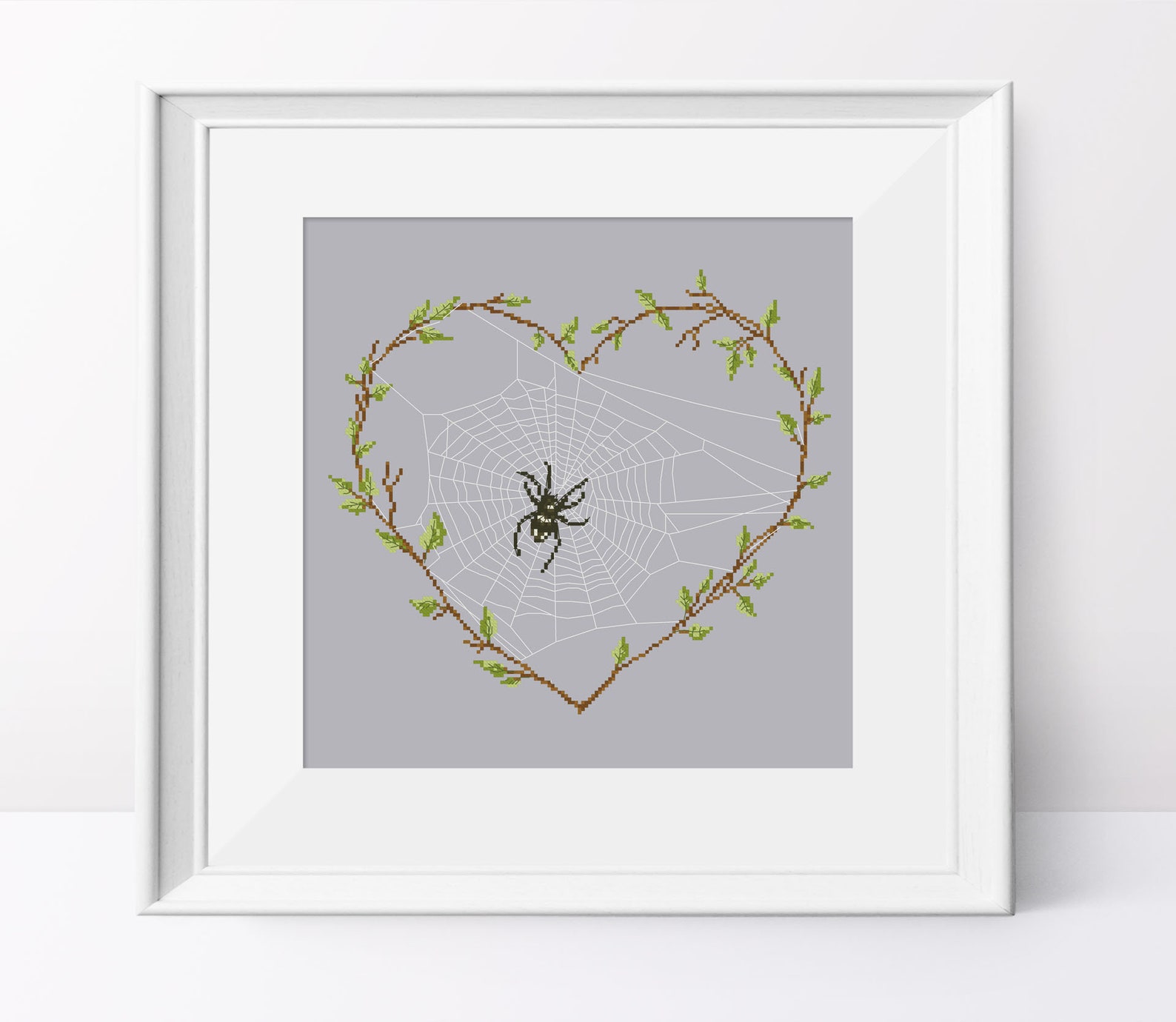 Spider on Web Cross Stitch Pattern Spider Pdf Pattern Spider | Etsy