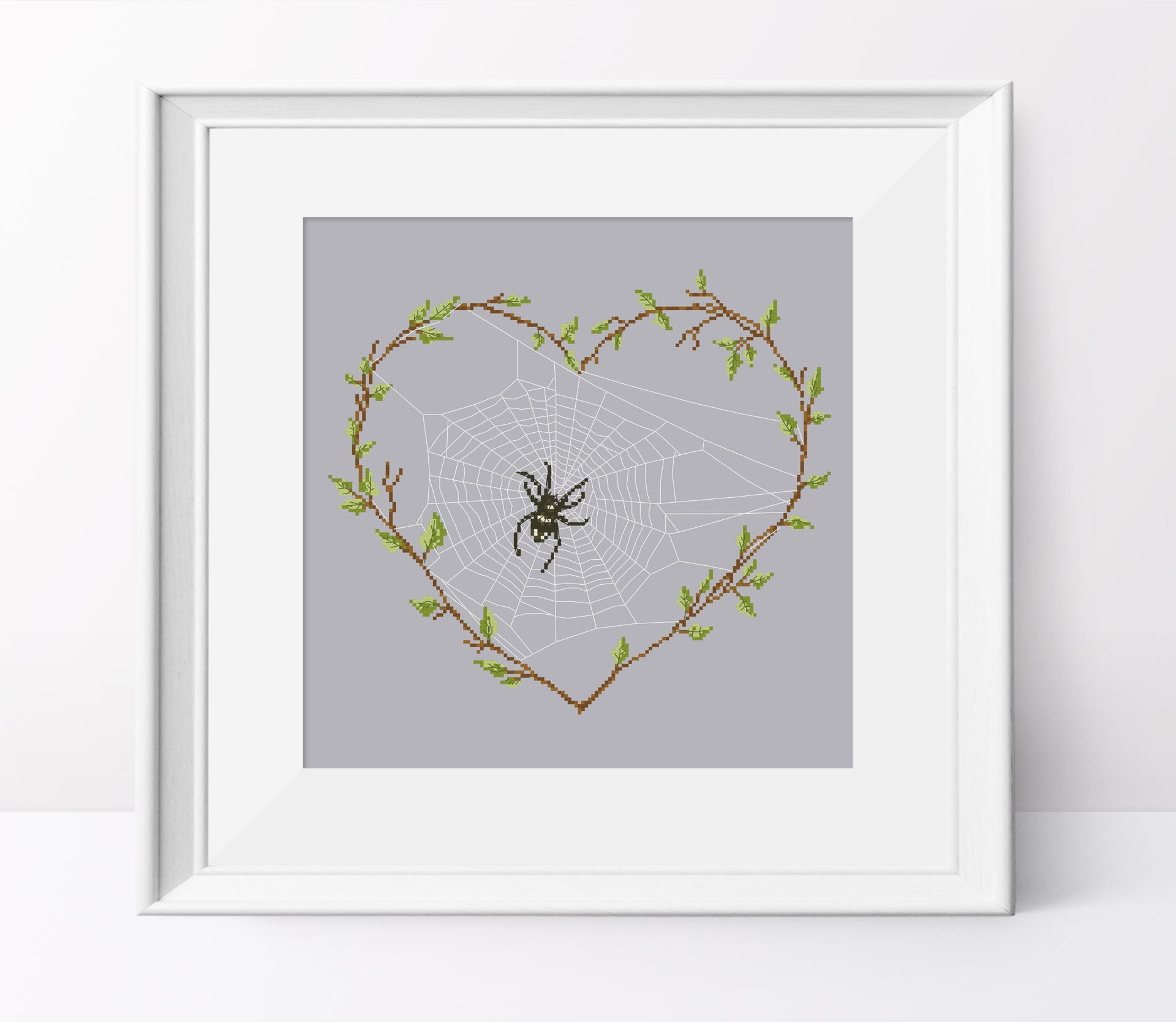 Spider on Web Cross Stitch Pattern Spider Pdf Pattern Spider - Etsy