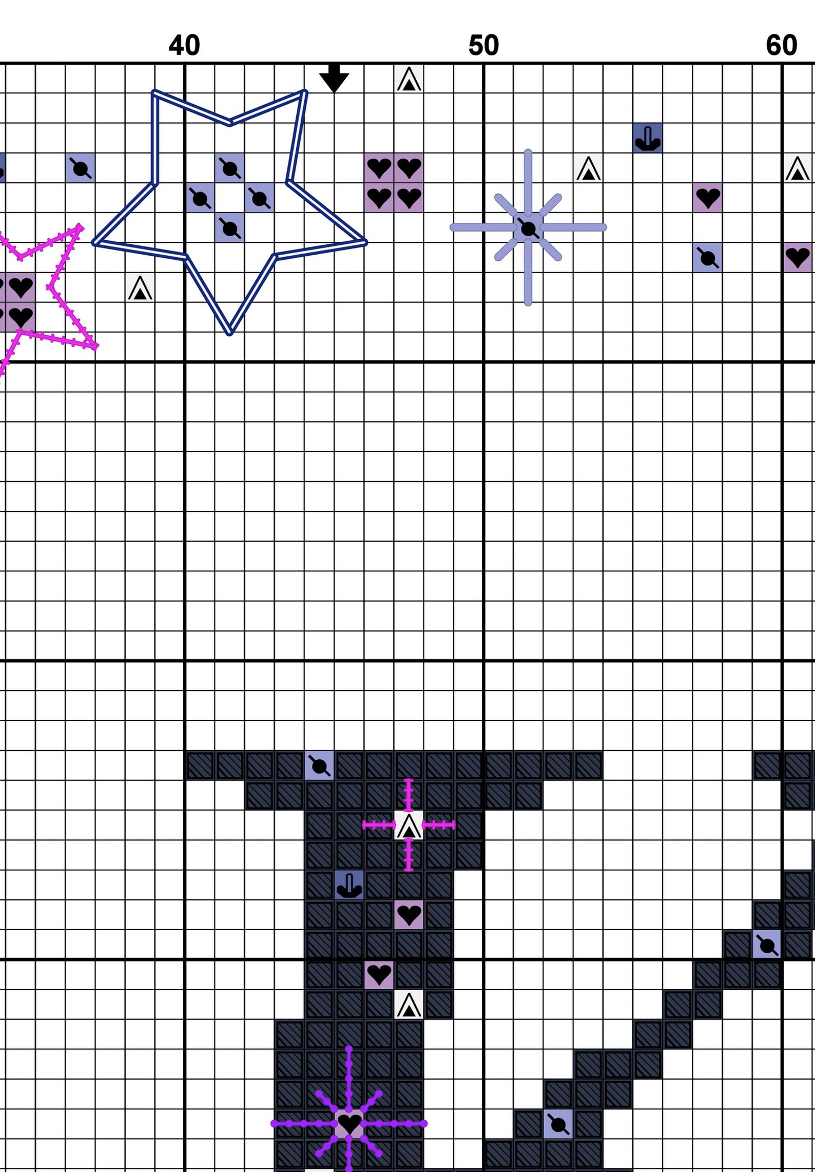 Star Monogram K Cross Stitch Pattern Letter K Cross Stitch | Etsy