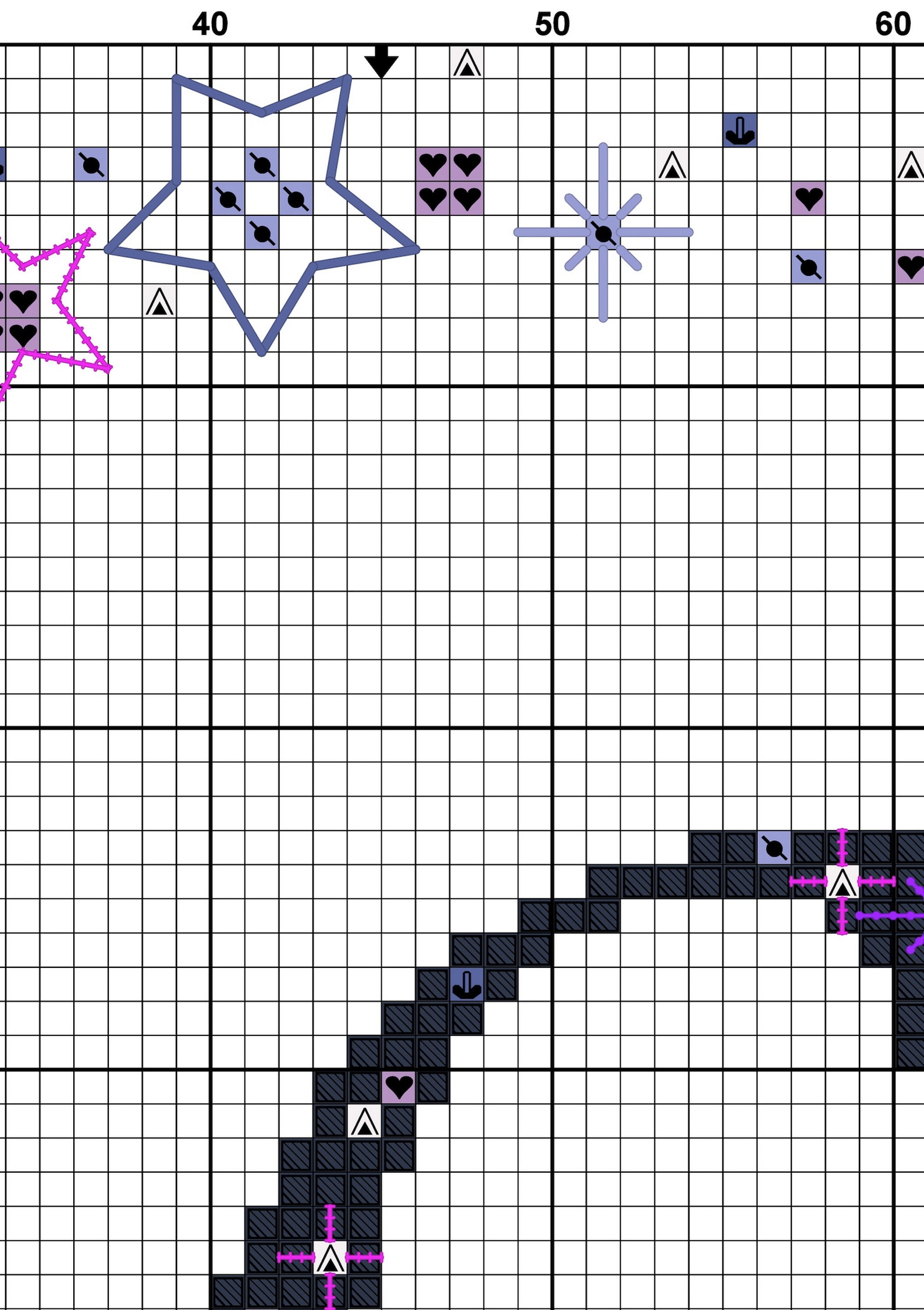 Star Monogram C Cross Stitch Pattern, Initial Letter Design (PDF ...