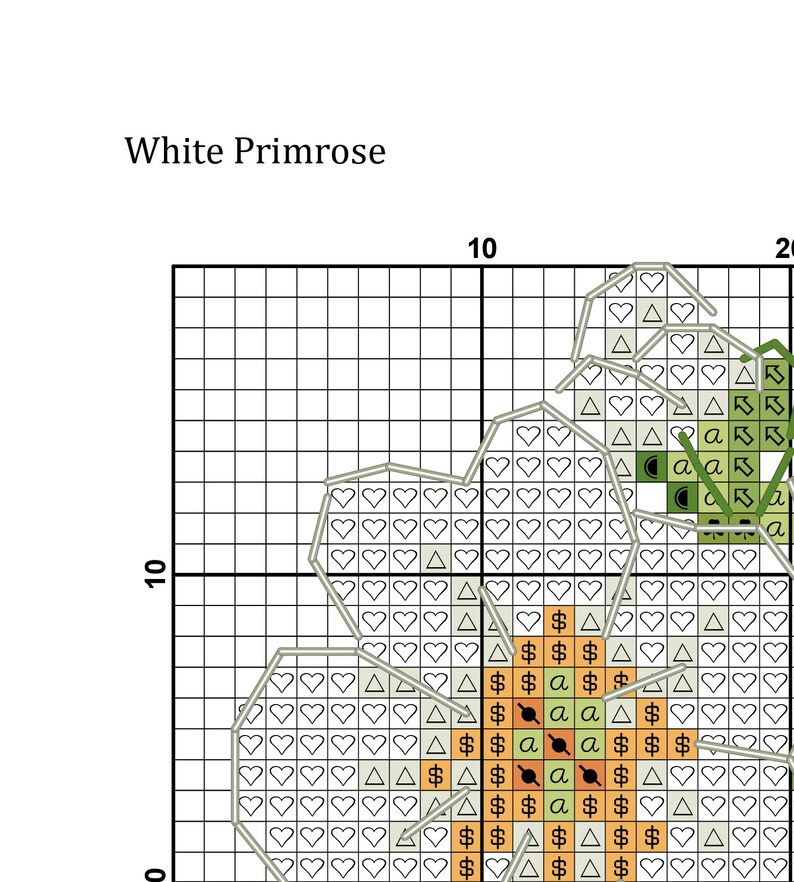 White Primrose Cross Stitch Pattern Primrose Flower Pdf - Etsy