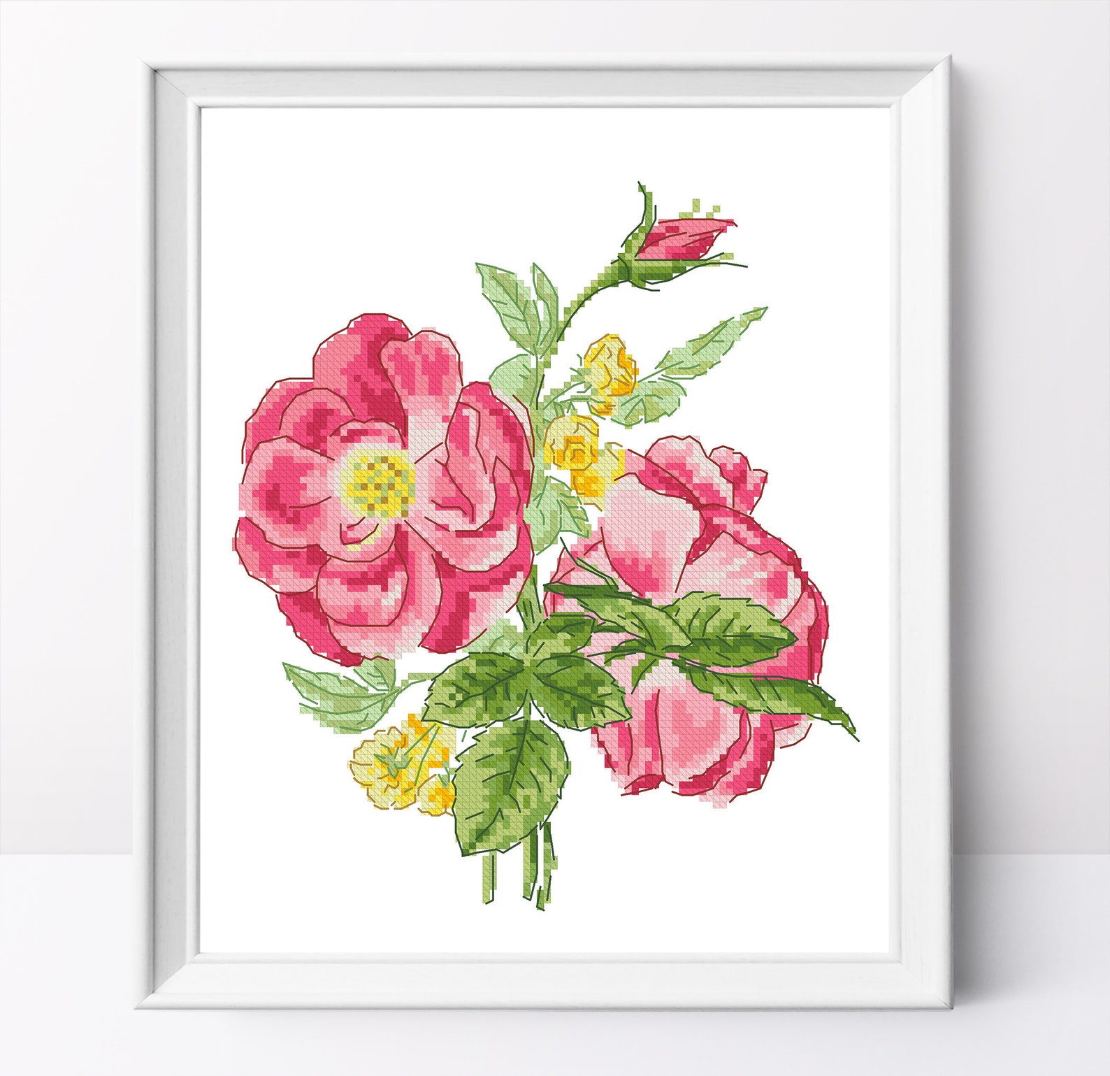 Garden Roses Cross Stitch Pattern. Flower Pdf Design. Roses | Etsy