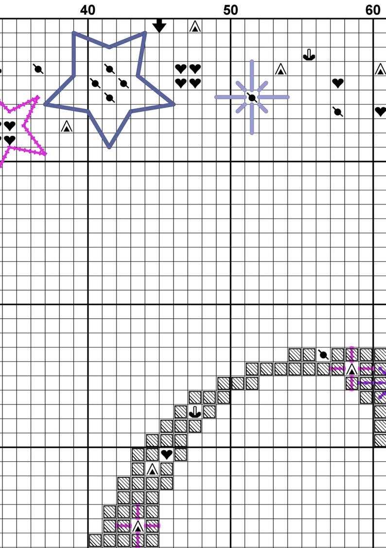 Star Monogram C Cross Stitch Pattern, Initial Letter Design (PDF ...