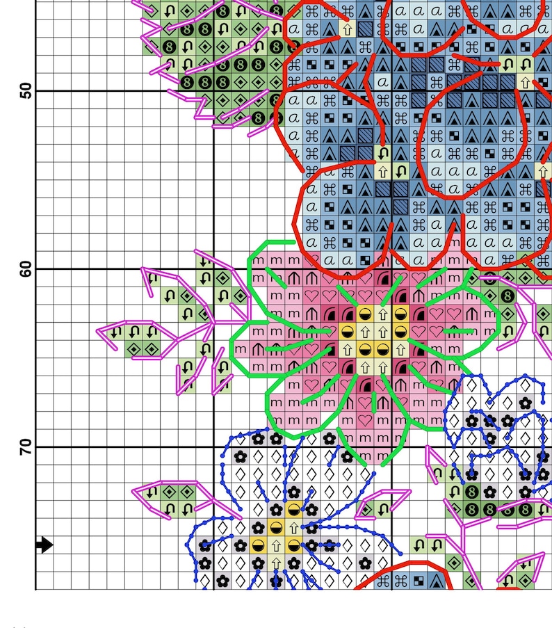 Blue Hydrangea Wreath Cross Stitch Pattern: Garden Flowers (PDF Pattern ...