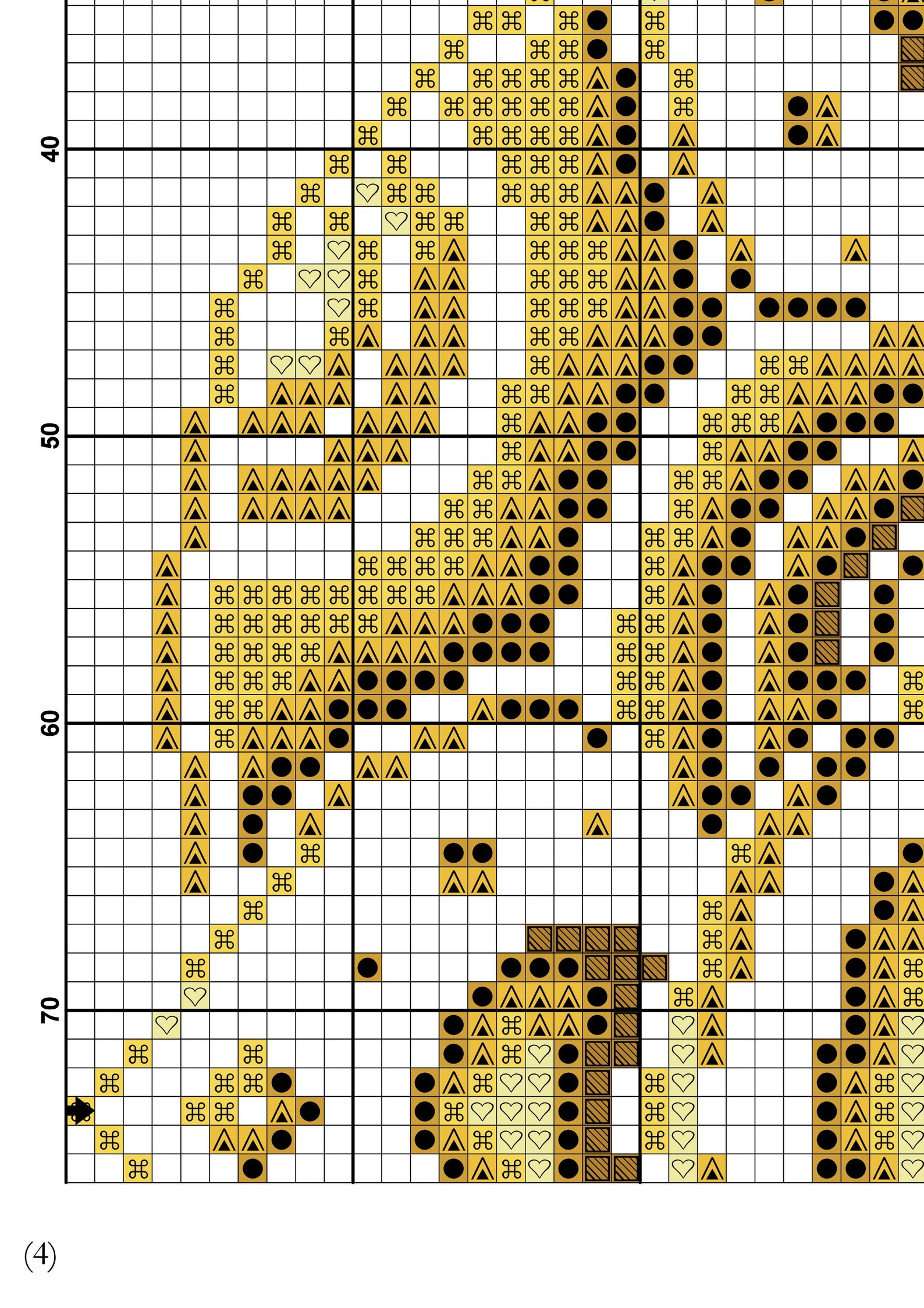 Golden Om Mandala Cross Stitch Pattern (PDF Pattern) - Etsy