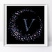 Star Monogram V Cross Stitch Pattern Letter V Cross Stitch Design Star ...