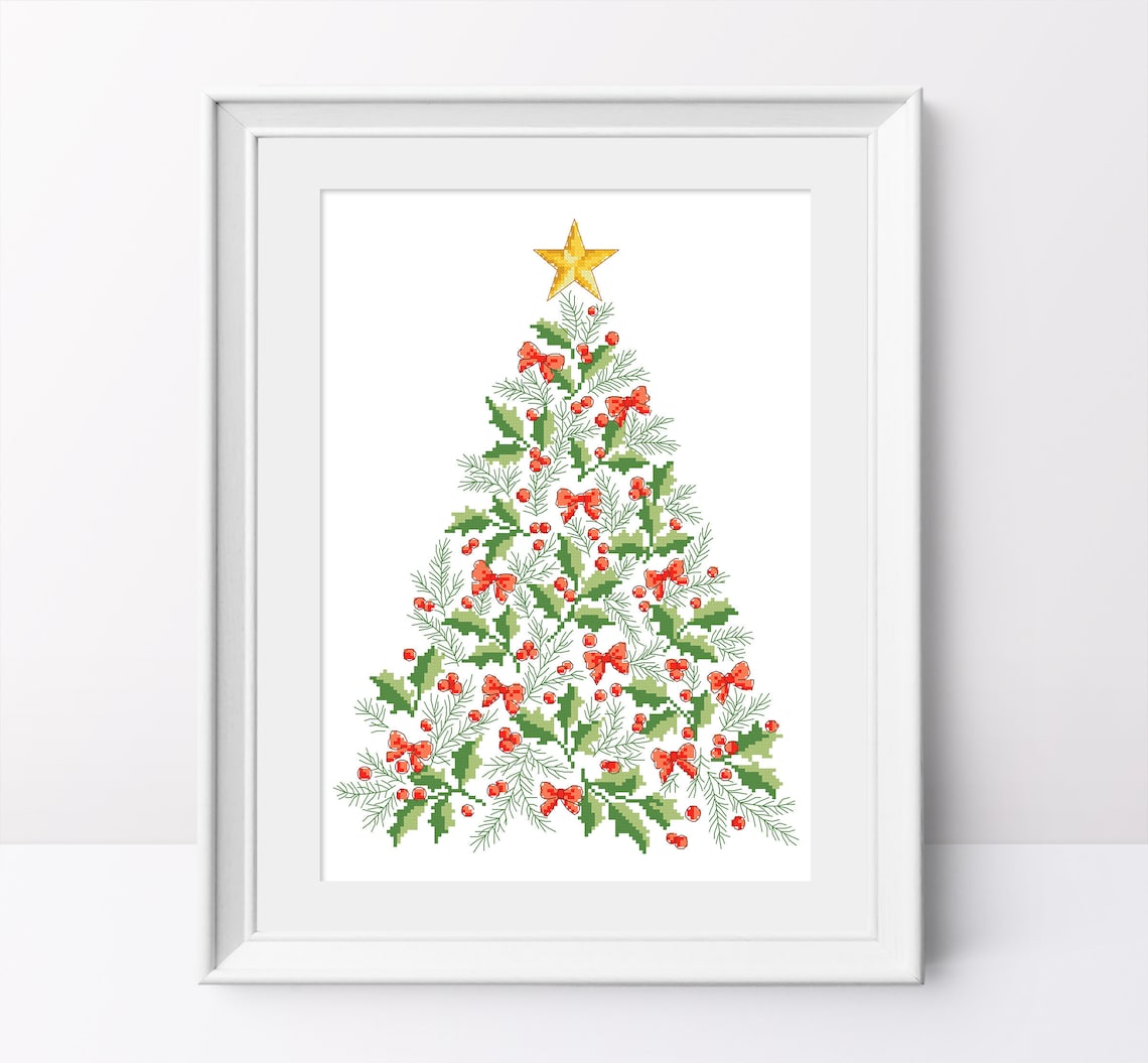 Christmas Tree Cross Stitch Pattern Christmas Tree Design | Etsy