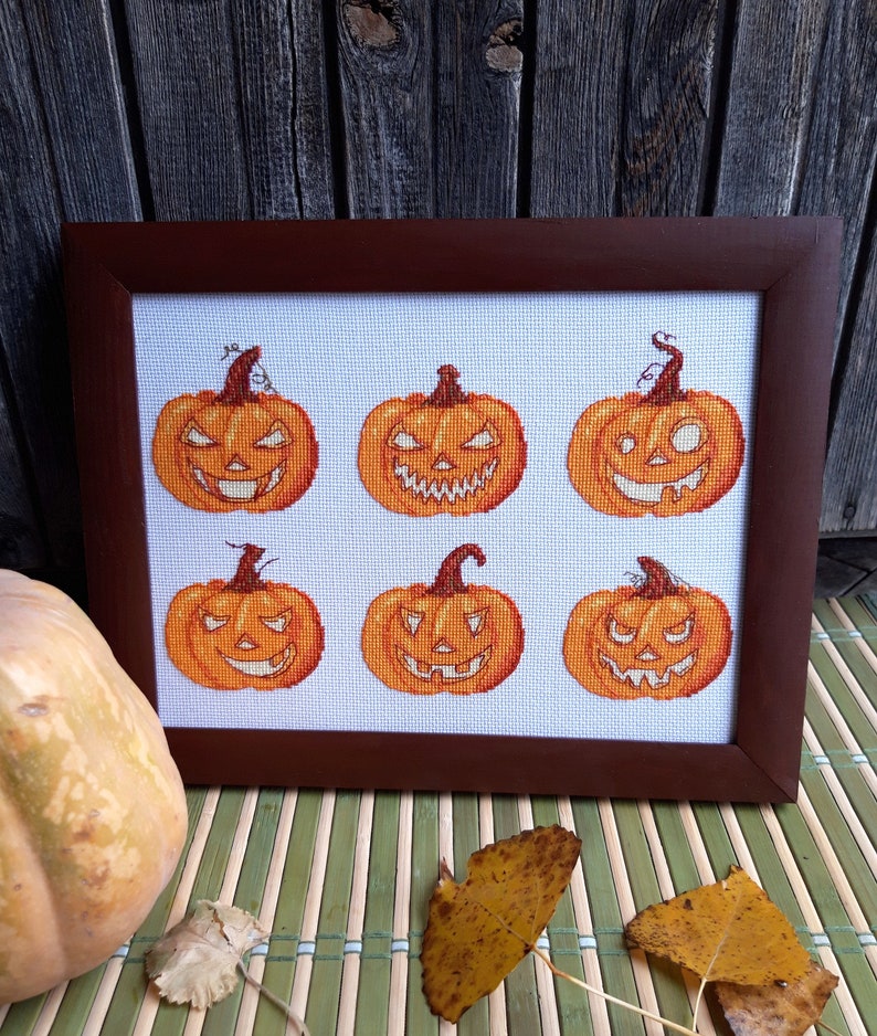 Pumpkin Set Cross Stitch Pattern Pumpkins Pdf Chart Halloween - Etsy