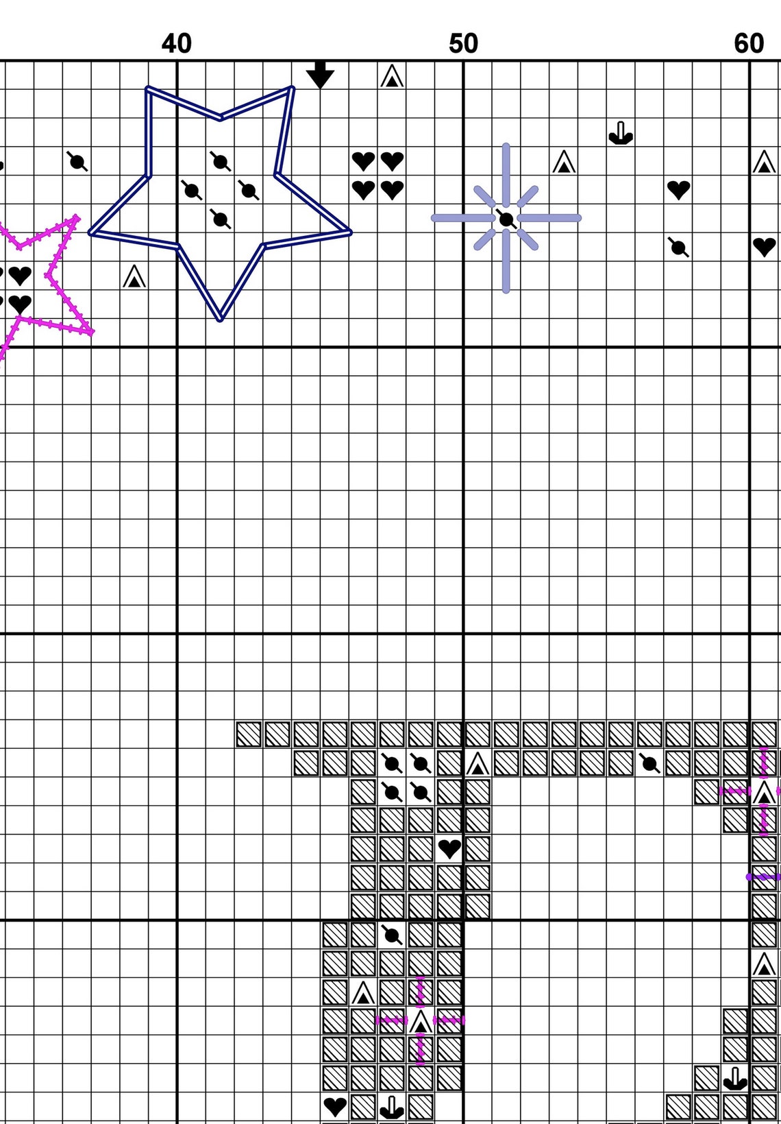 Star Monogram R Cross Stitch Pattern Letter R Cross Stitch | Etsy