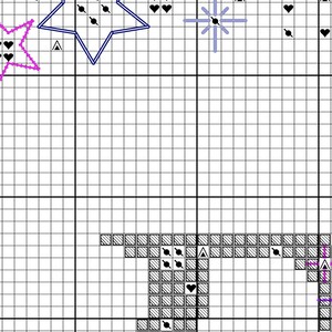 Star Monogram R Cross Stitch Pattern Letter R Cross Stitch Design Star ...