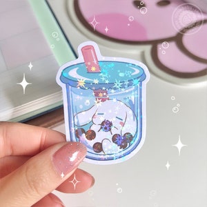 Character Boba Stickers || Laptop Sticker, Digital Art, Stickers, Water ...