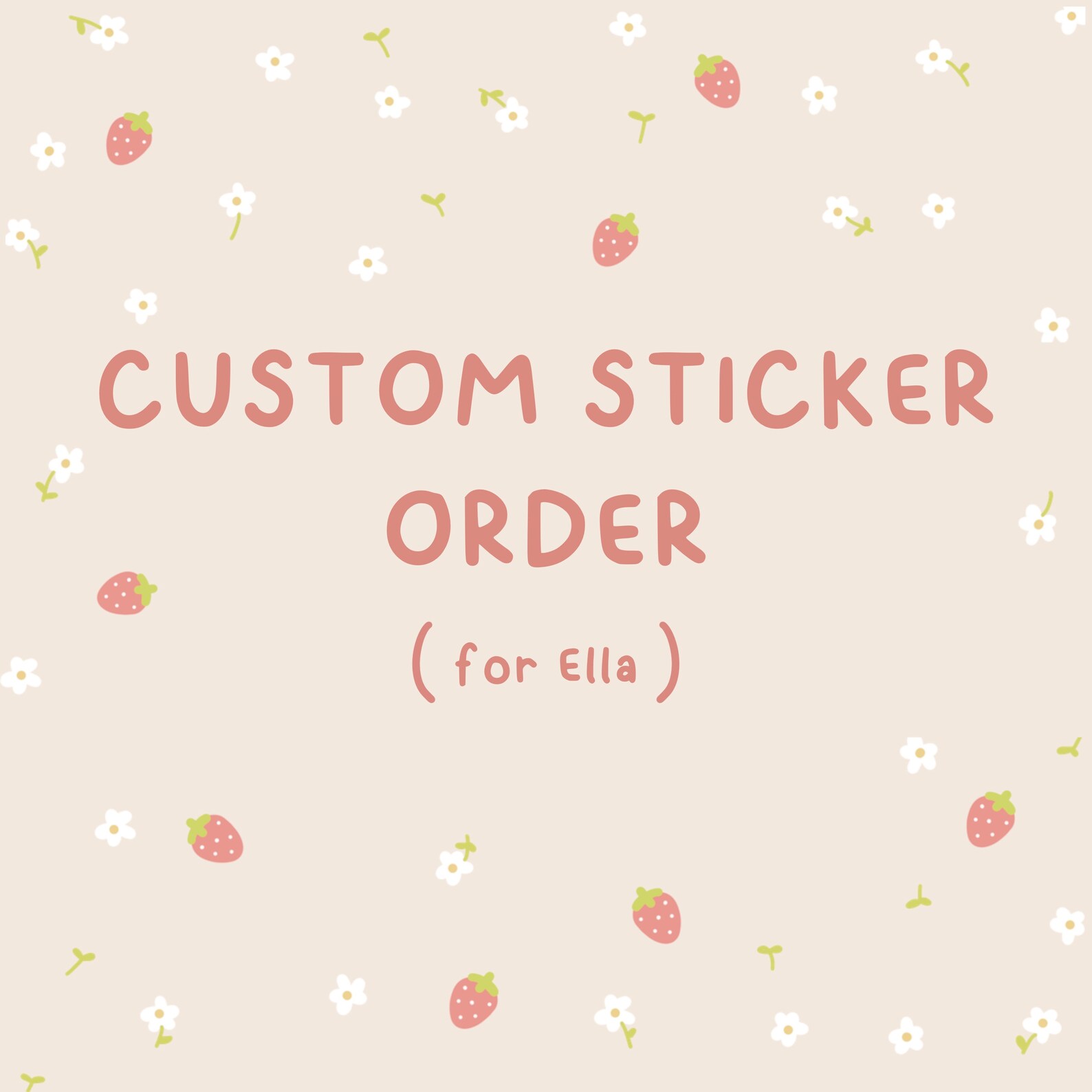 Custom Sticker for Ella | Etsy