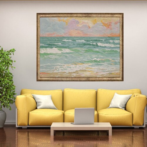 Ocean Waves Print Outer Banks Art Modern Coastal Art - Etsy