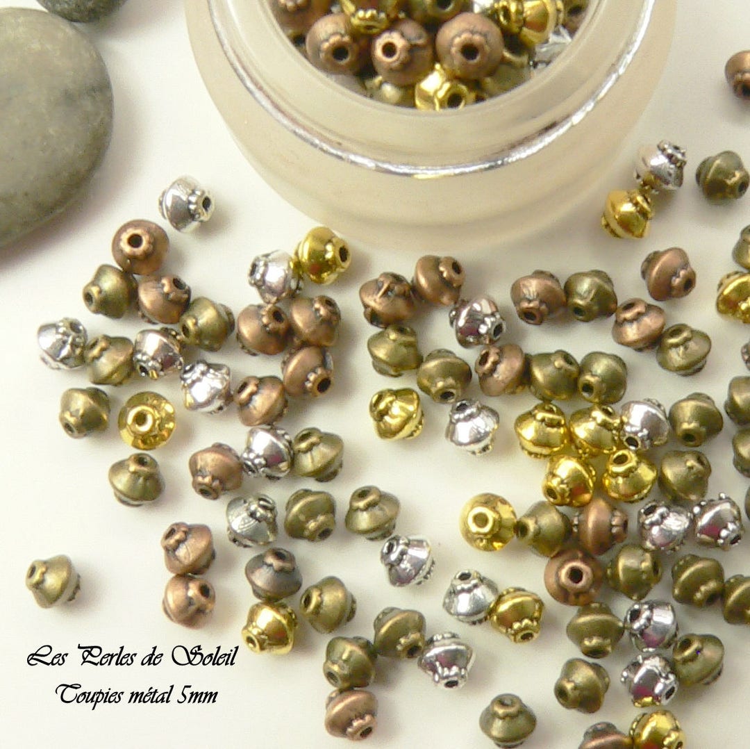 Mixed Color Metal Spinning Top Beads 5x4.5 Mm - Etsy