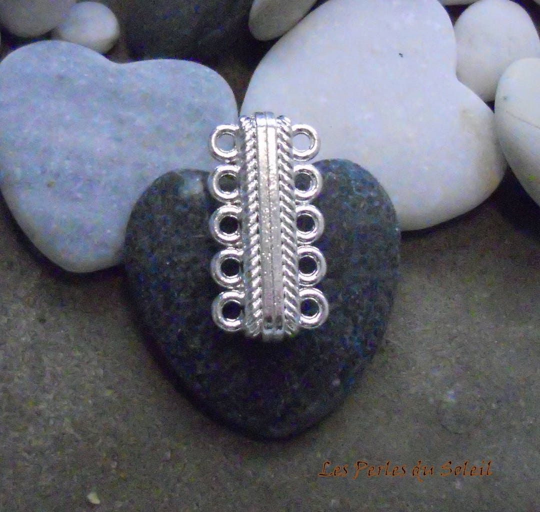 1 Multi-row Magnetic Clasp 5 Rows Silver Color 17x33x8mm - Etsy