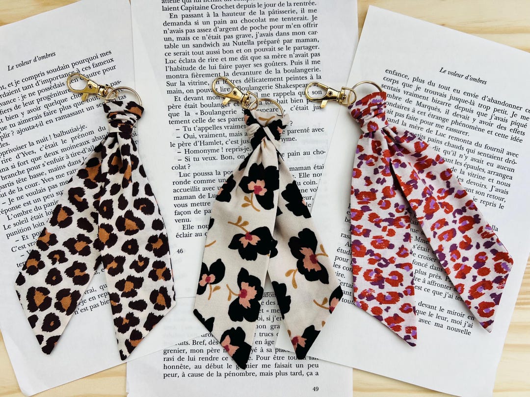 Handbag Charm - Scarf Keychain - Leopard Print - Etsy