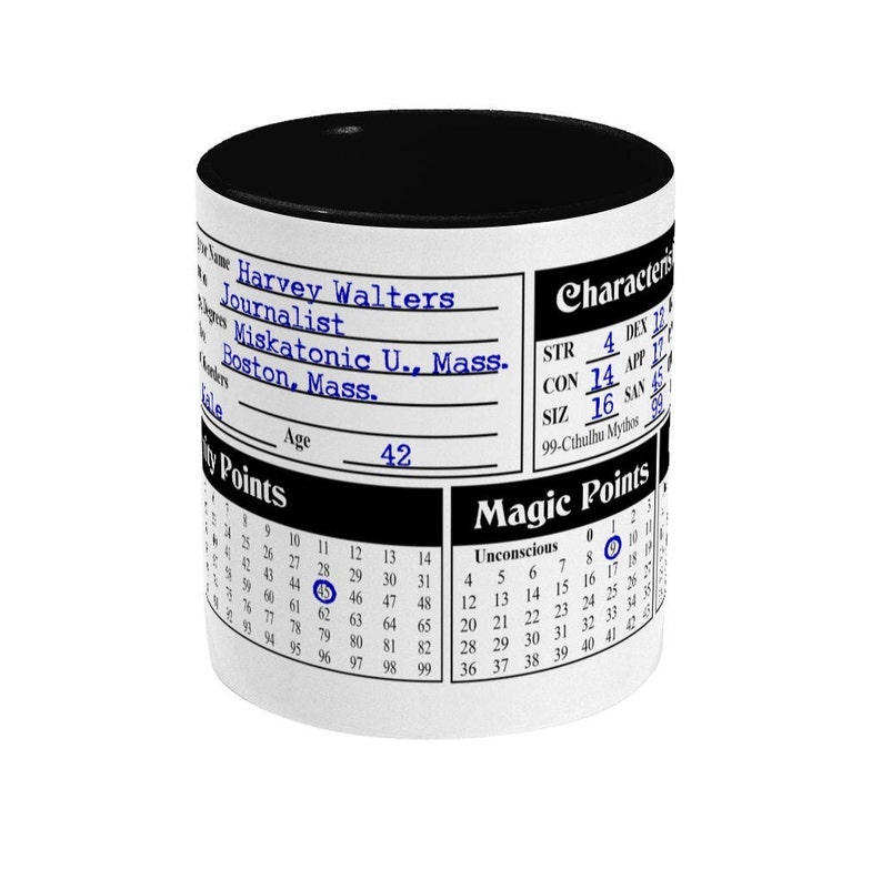 Personalized Call of Cthulhu Character Sheet Mug Customised - Etsy