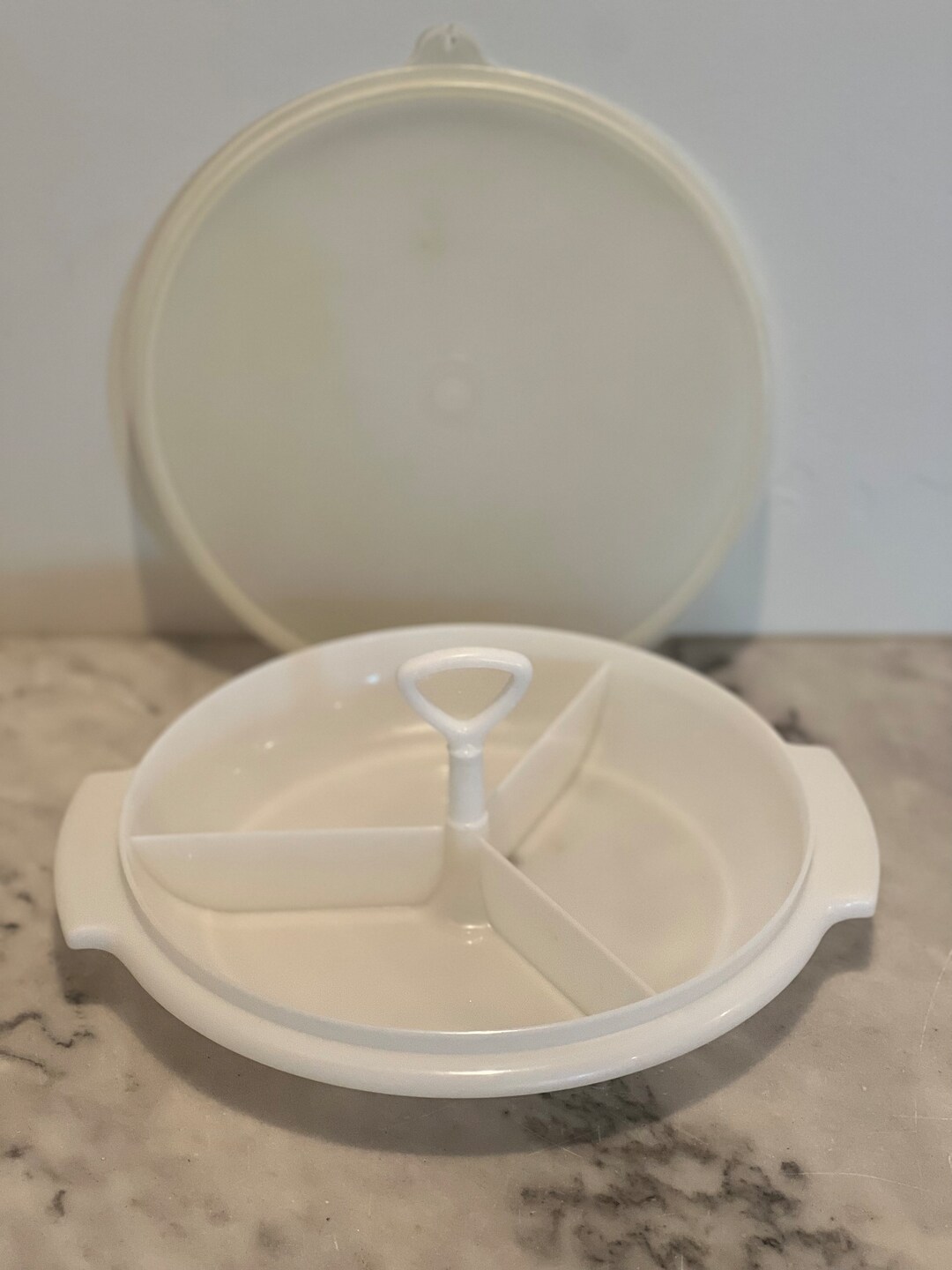 Vintage Tupperware Condiment/relish Tray W/lid & Lifting Ring - Etsy