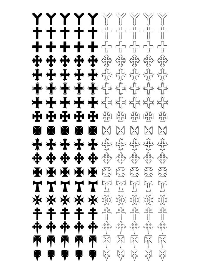 Medieval Crusader Waterslide Cross Decals for Wargaming - Etsy