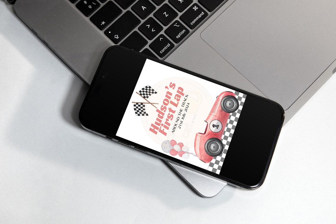 First Lap Race Car First Birthday Sign - Red - Digital Download - Etsy
