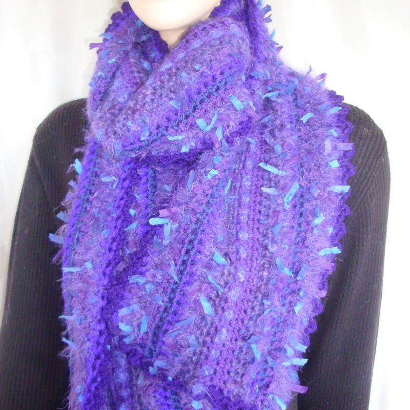 Purple Scarf - Etsy