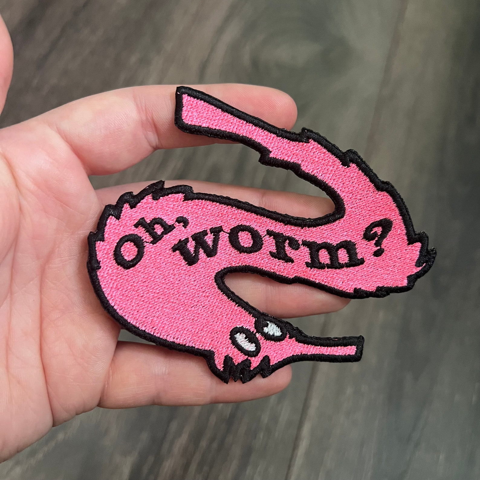 Worm Meme Embroidered Patch - Etsy