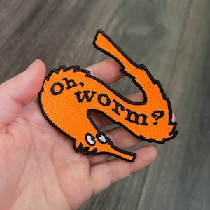Worm Meme Embroidered Patch - Etsy