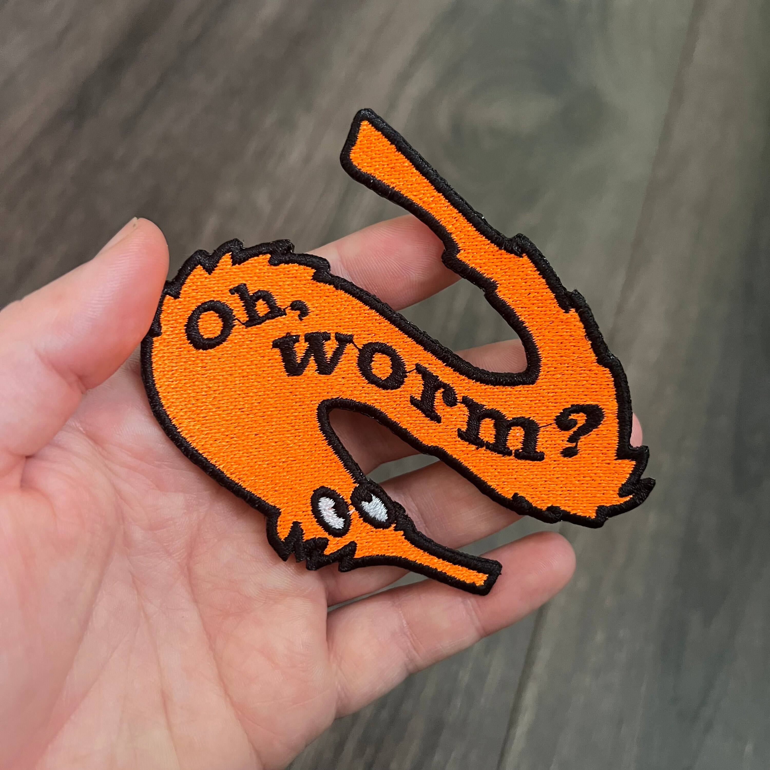 Worm Meme Embroidered Patch - Etsy