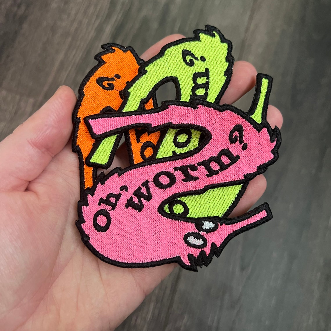 Worm Meme Embroidered Patch - Etsy